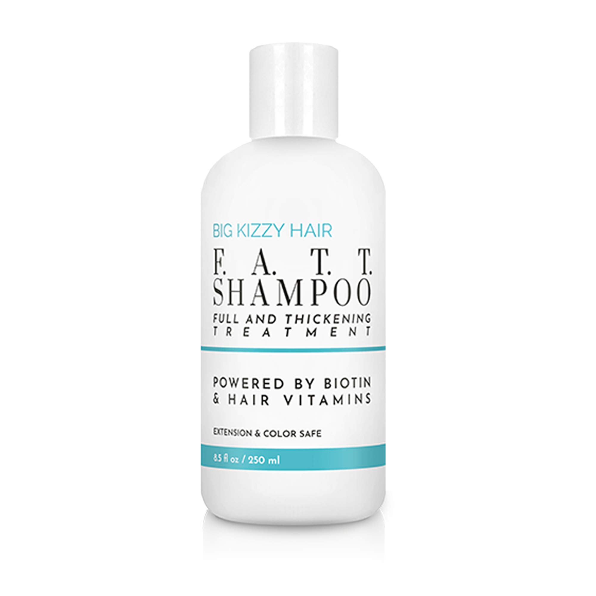 Big Kizzy F.A.T.T. Thickening Biotin Shampoo - Formulated for Extensions + Thin Hair - Sulfate & Paraben Free - Keratin & Color Safe Volumizing Shampoo, 8.5oz