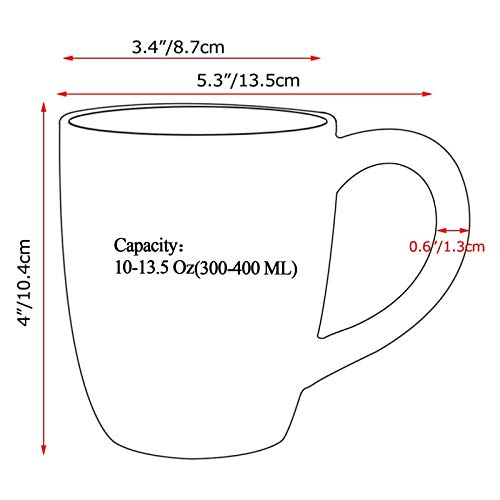 Schliersee White Ceramic Coffee Mugs set of 6, Stylish Embossed Coffee Cups Set with Different Patterns, for Coffee, Tea, Milk, Cocoa, Cereal (11.8 Ounce), for Christmas Gift