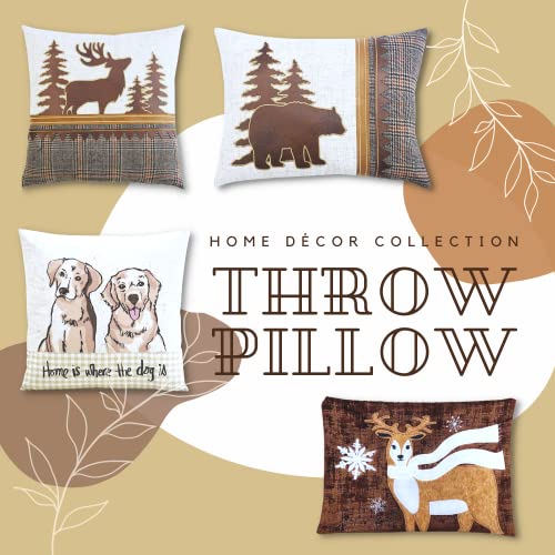 Comfy Hour Let It Snow Collection 14"x14" Winter Christmas Snowflake Accent and Throw Pillow Seasonal Cushion, Dark Gray, Polyester