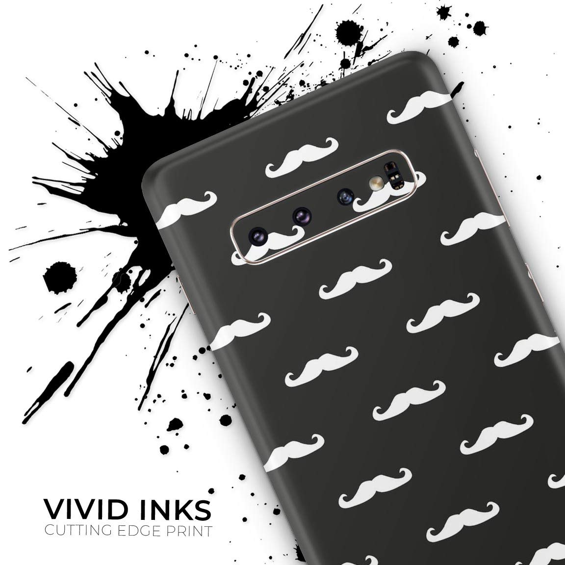 DesignSkinz Mustache Galore Protective Vinyl Decal Wrap Skin Cover Compatible with The Samsung Galaxy S20 (Screen Trim & Back Glass Skin)