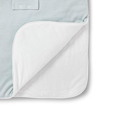MORI Baby Wearable Blanket in Blue Stripe for Newborn to 2 Years - Breathable 2.5 TOG Sleep Sack with Double Direction Zip
