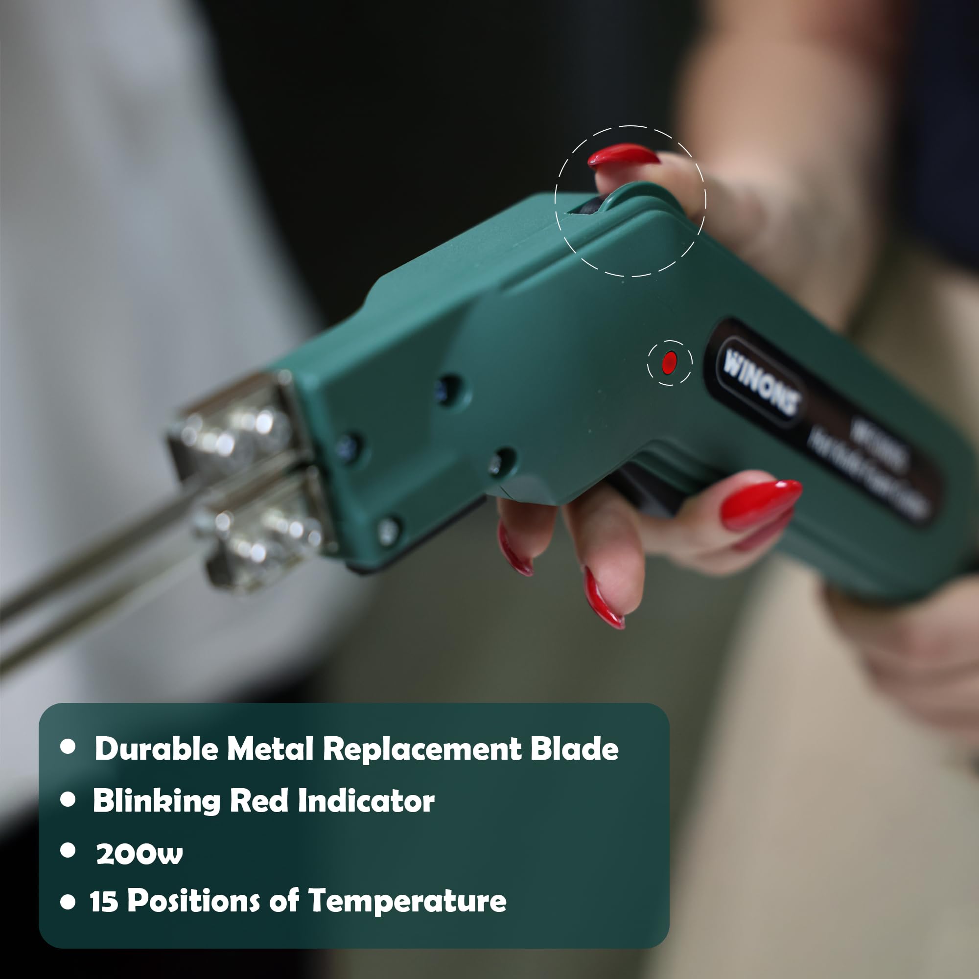 WINONS Hot Knife Foam Cutter Electric Styrofoam Cutting Tool 200W with Adapter for Curve and Streight Cuts to get Different Shapes -WFC0006 (Kit of 9)