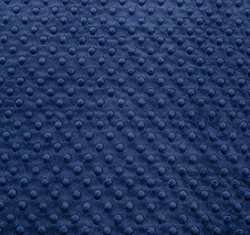 Crib Sheets for Standard Crib Mattress for Boys Girls Neutral - Made of Soft Plush Minky Dot Fabric (Navy)