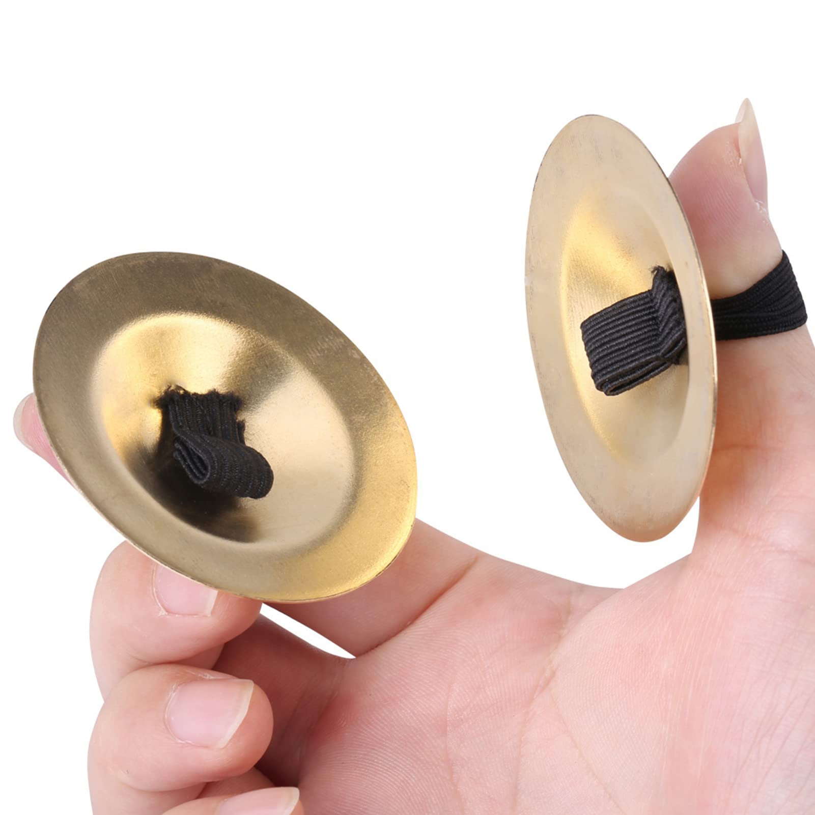 Mxzzand Dancing Zills, Brass Finger Cymbal Convenient Universal for Musical Instrument