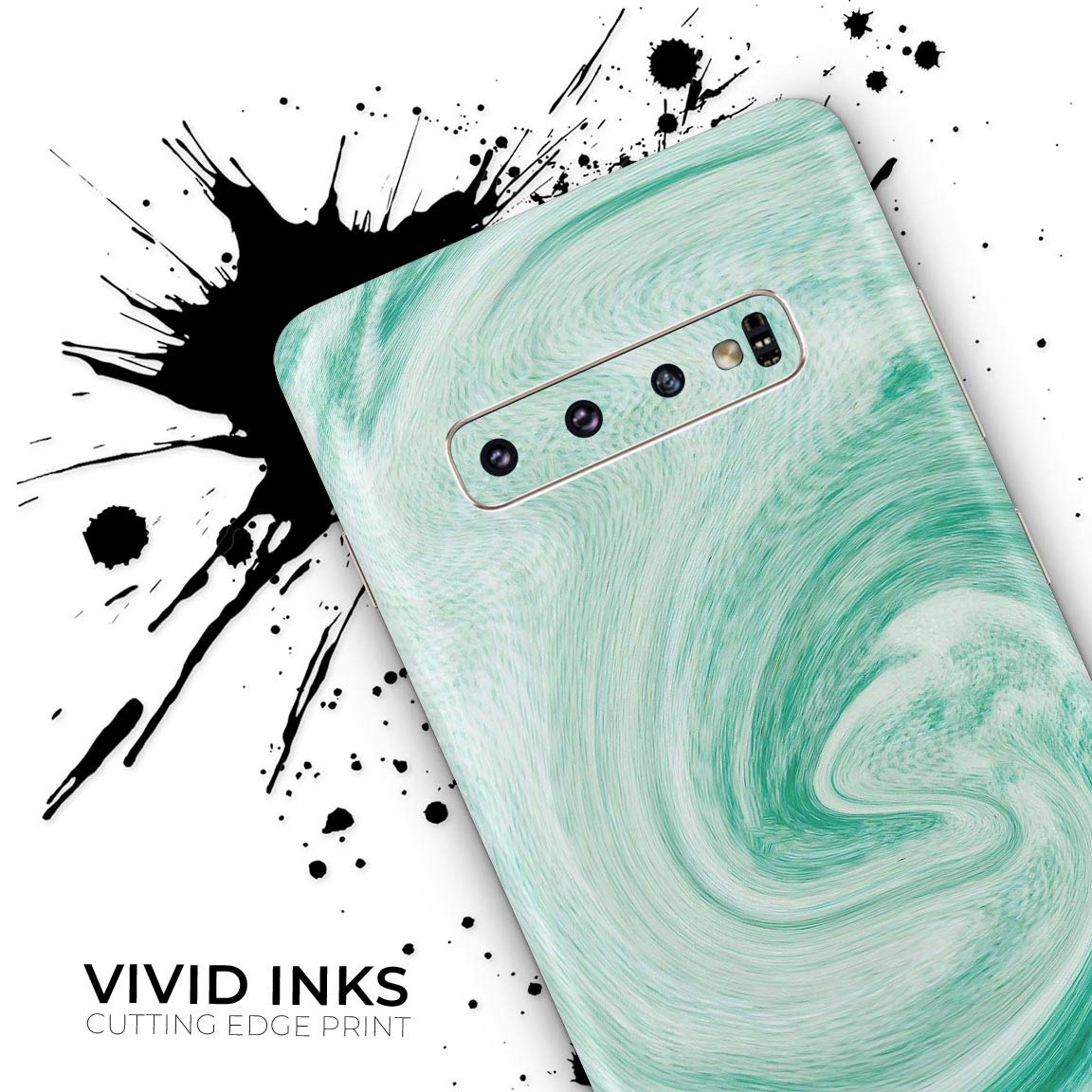 DesignSkinz Swirling Mint Acrylic Marble Protective Vinyl Decal Wrap Skin Cover Compatible with The Samsung Galaxy S20 (Screen Trim & Back Glass Skin)