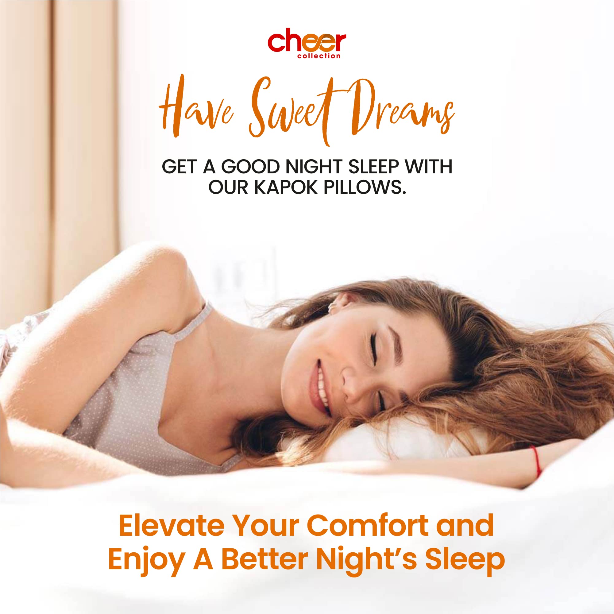 Cheer Collection U Shaped Body Pillow - Down Alternative Full Body Pillow for Side Sleeper, Pregnancy, Neck and Shoulder Support - Zippered Cover