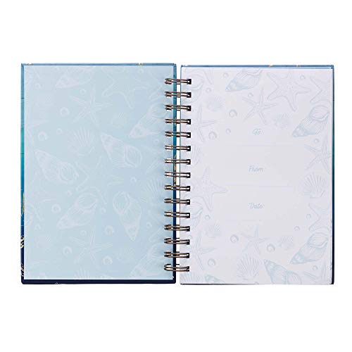 Christian Art Gifts Inspirational Journal Be Still Blue 192 Ruled Pages, Large Hardcover Notebook, Wire Bound