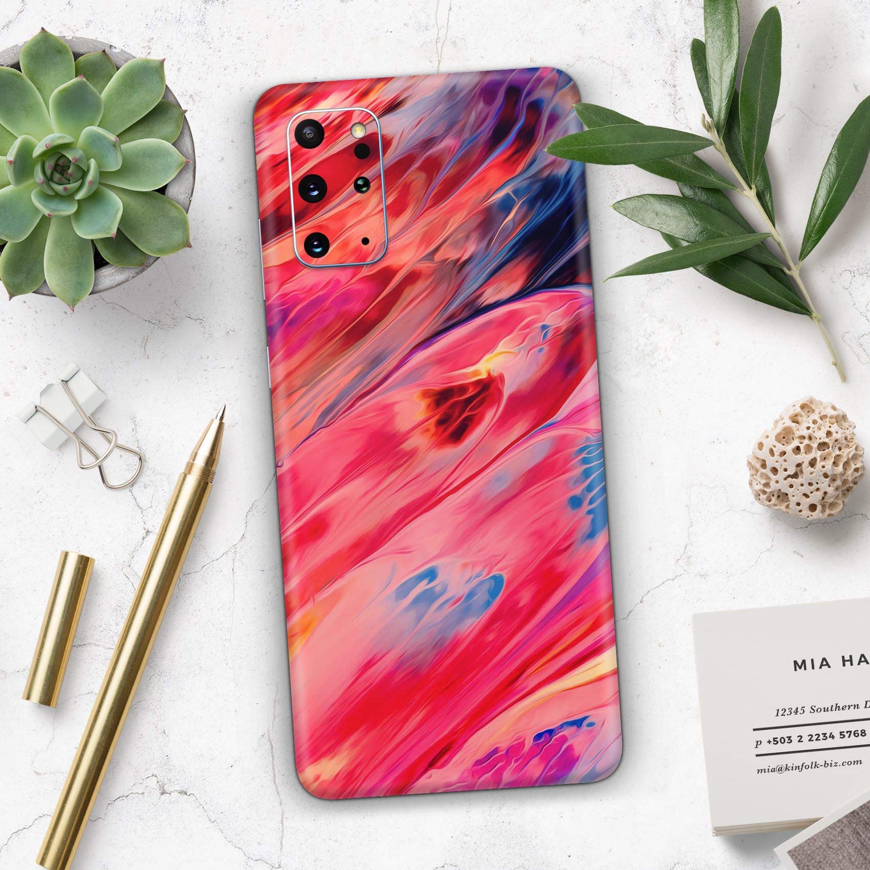 DesignSkinz Blurred Abstract Flow V14 Protective Vinyl Decal Wrap Skin Cover Compatible with The Samsung Galaxy S20 (Screen Trim & Back Glass Skin)