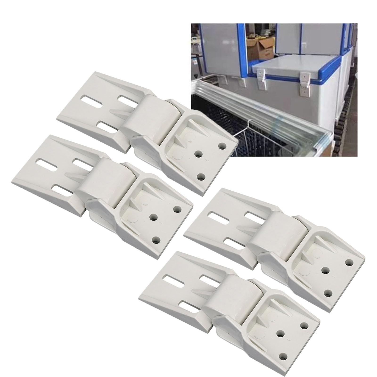 Chest Freezer Hinge Universal For Small Freezer Hinge Folding Universal Chest Freezer Counterbalance Hinge, Suitable Chest Freezer | Chest Freezer Hinge (3-Holes 4PCS)
