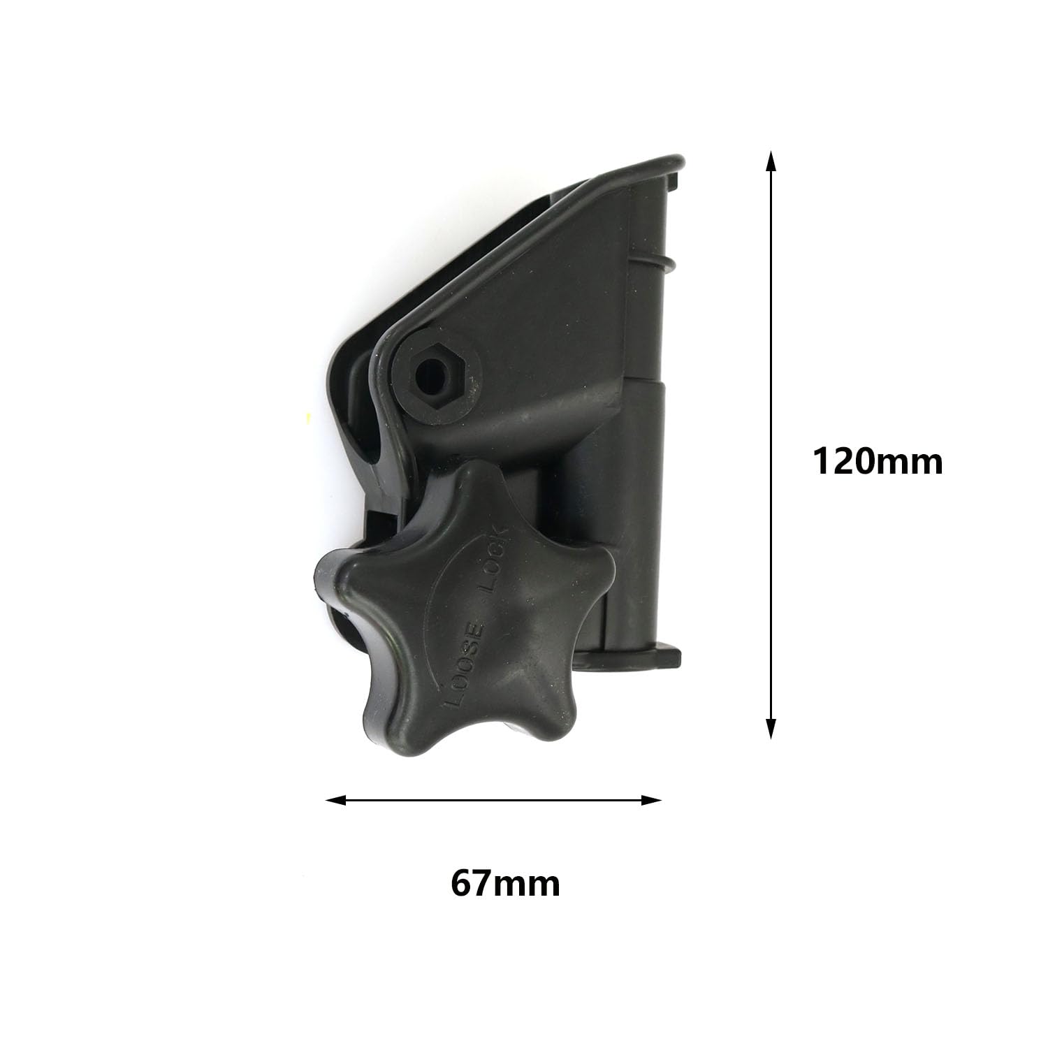 heyous 2 PCS Plum Blossom Fixed Lock Buckle for Zero Gravity Lounge Chair Backrest Seat Lock Hinge for Foldable Camping Beach Recliner Chair 120x67mm Black