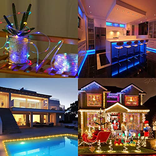 Christmas Lights,USB 8 Modes Remote LED String Lights, Fairy Light Outdoor, for Patio Garden Home Christmas Tree Wedding Decoration(2 Pack 5M)