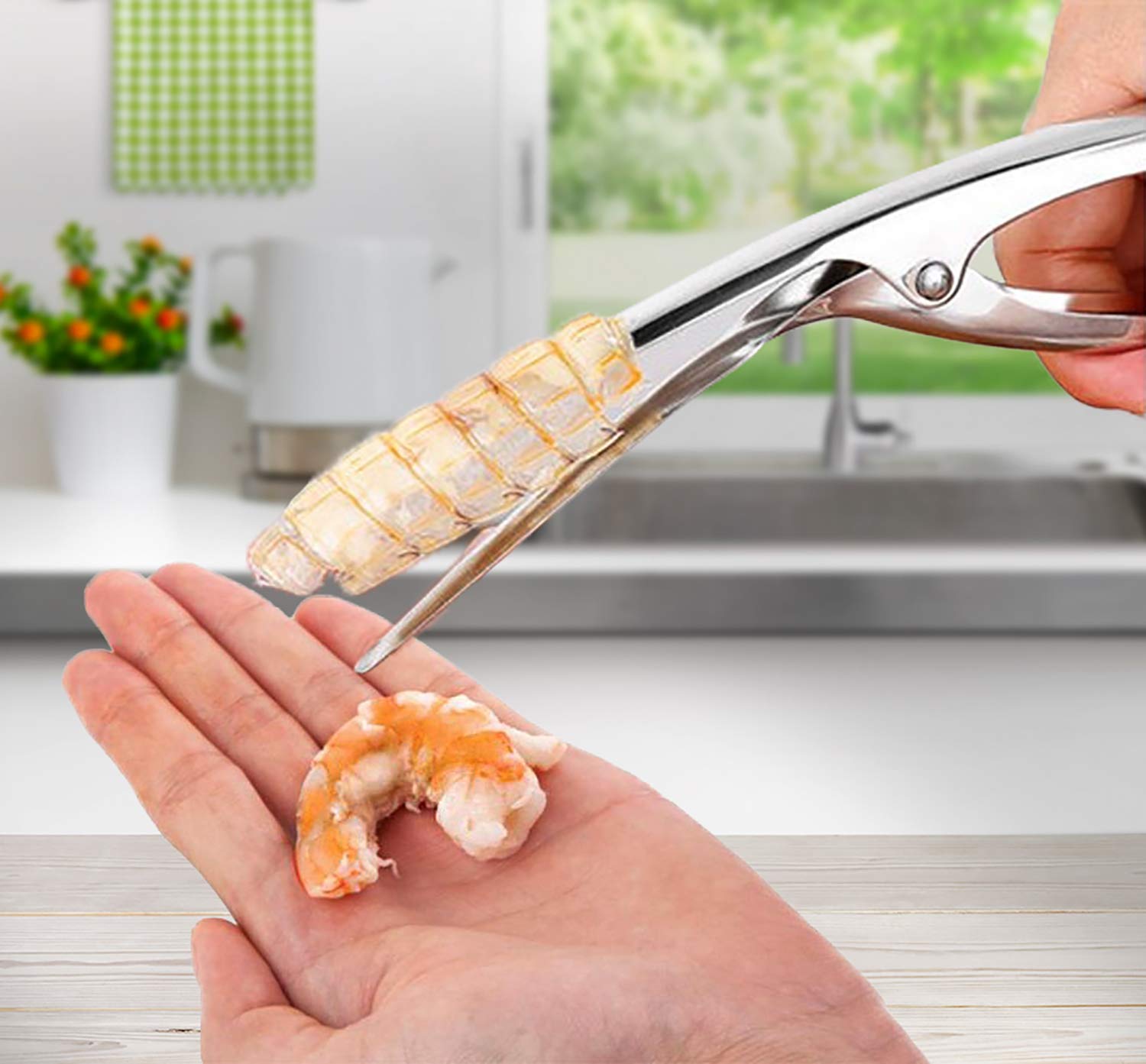Shrimp Deveiner Tool And Shrimp Peeler Set, Set Of 2 Shrimp Cleaner Peels Shrimp Prawn Outer Shell And Deveins It!