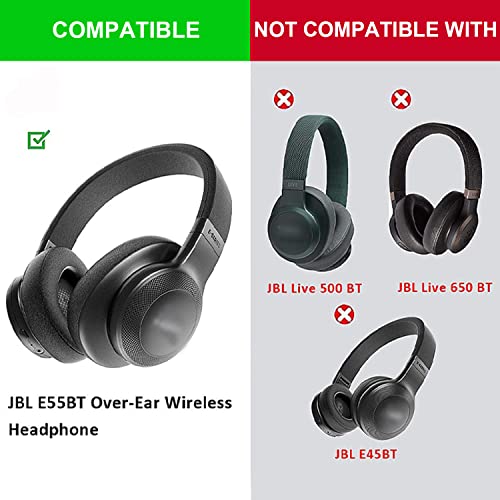 Adhiper Earpads Replacement Earmuffs Ear Pads Compatible with JBL E55BT Headphones(Grey)