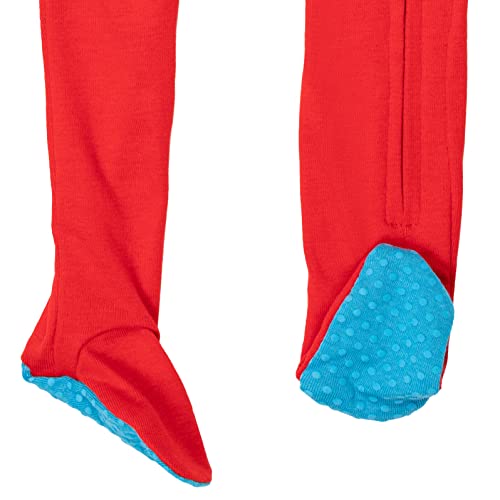 Super Mario Mario Luigi Yoshi Baby Boys 2 Pack Zip-Up Sleep N' Play Coverall 3-6 Months Red/Green