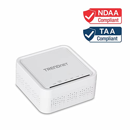 TRENDnet AC1200 WiFi EasyMesh Kit, Includes 2 x AC1200 WiFi Mesh Nodes, App-Based Setup Utility, Seamless WiFi Roaming, Beamforming, Supports 2.4GHz and 5GHz Devices, TEW-832MDR2K, White