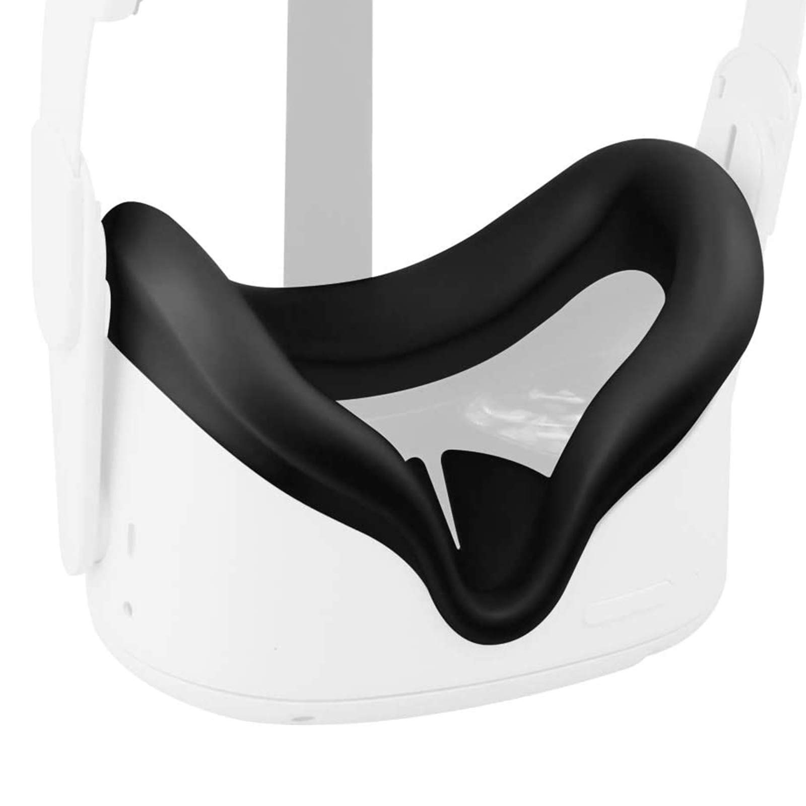 NIUVR Face Cover Silicone Mask Compatible with Oculus Quest 2 VR, Sealing Light Leakage Facial Pad Compatible with Meta Headset Accessories, Sweatproof Washable Anti-Leakage Face Cushion