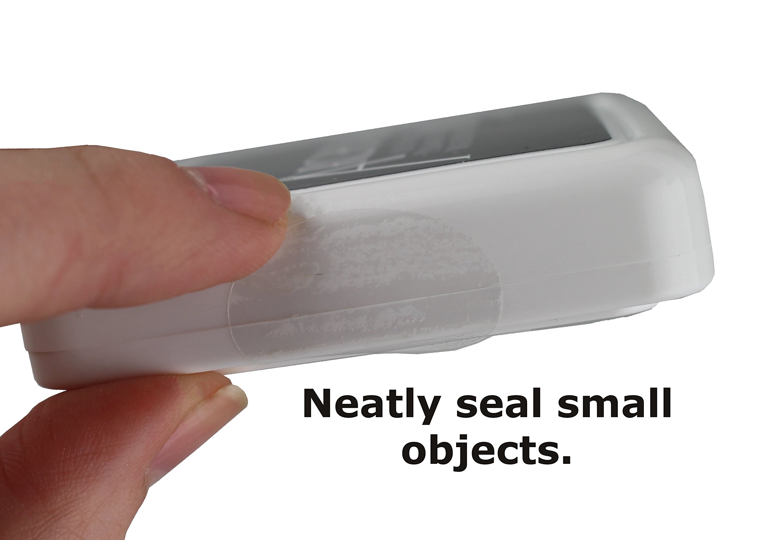ChromaLabel 3/4 x 1 Inch Oval Clear Labels, Library Supplies, Envelope Sealer Perforated Clear Stickers - 1000 Pieces of Envelope Seal Stickers per Roll