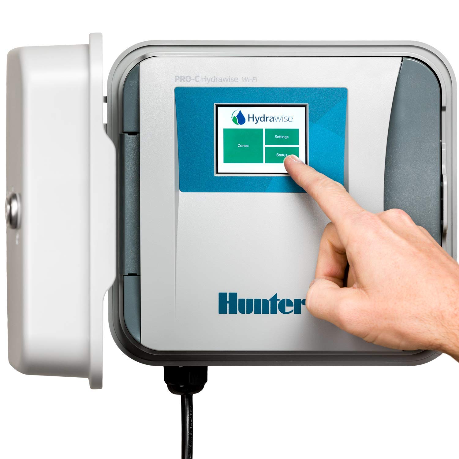Hunter Industries HPC400 Hydrawise HPC-400 Base 4-Station Outdoor Irrigation Controller, Gray