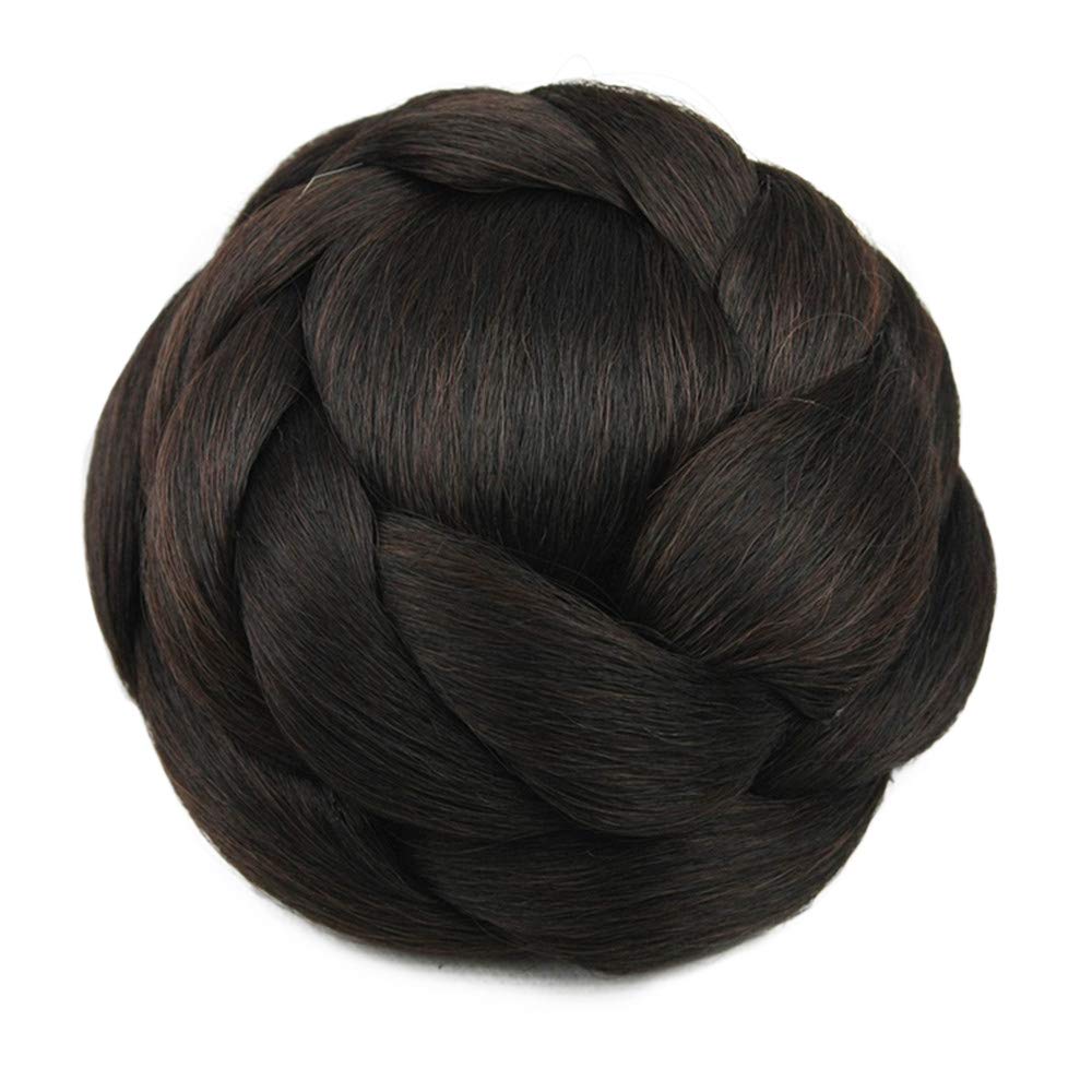 USIX Braided Hair Bun Hair Piece Updo Braided Bun Braided Chignon Hairpiece with Built-in Combs for Women Girls Party Wedding Dancing Hairdos Costume Hair Accessory (2/33)