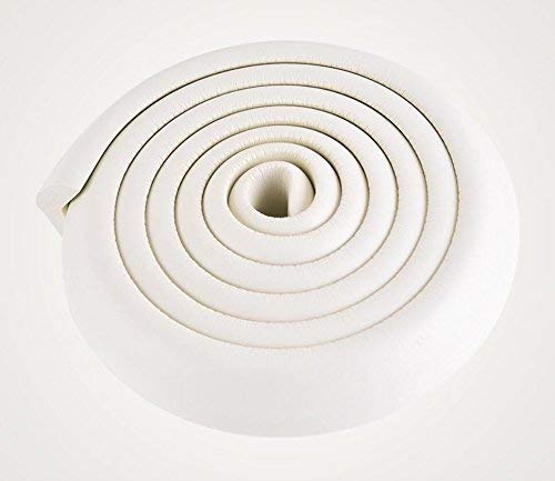 L Shape Extra Thick Furniture Table Edge Protectors Foam Baby Safety Bumper Guard 6.5 Ft. Furniture Edge Bumper Guard. Baby Proofing Edge (Ivory white)
