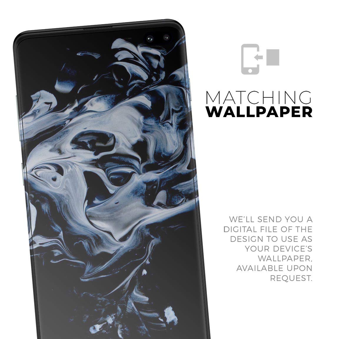 DesignSkinz Liquid Abstract Paint V77 Protective Vinyl Decal Wrap Skin Cover Compatible with The Samsung Galaxy S20 (Screen Trim & Back Glass Skin)