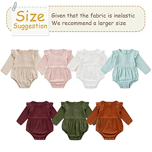 Simplee kids Baby Girls Linen Handmade Jumpsuit Summer Long Sleeve Jumpsuit Newborn Baby