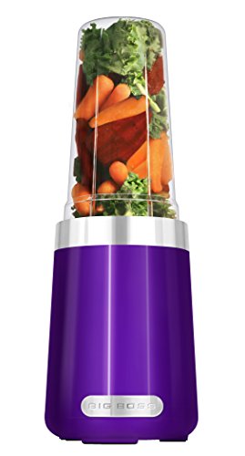 Big Boss powerful and Professional 15 Piece high speed 600 Watt personal countertop blender/Mixer - Recipe book included- Pulverizes and Liquefies fruits and vegetable ā Simple and easy to use- Purple