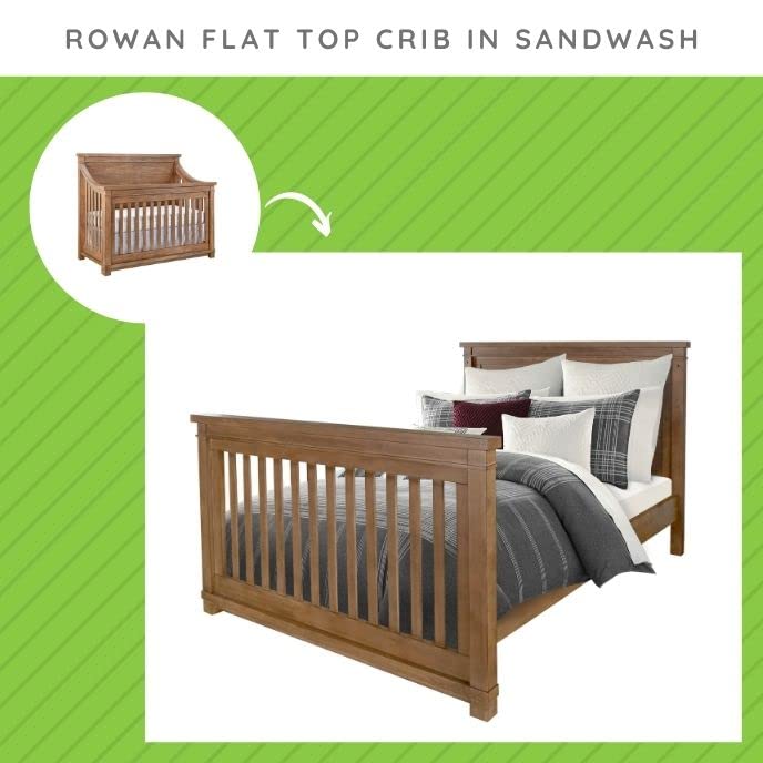 CC KITS Full Size Conversion Kit Bed Rails for Rowan & Park Avenue Cribs by Baby Appleseed (Sandwash)