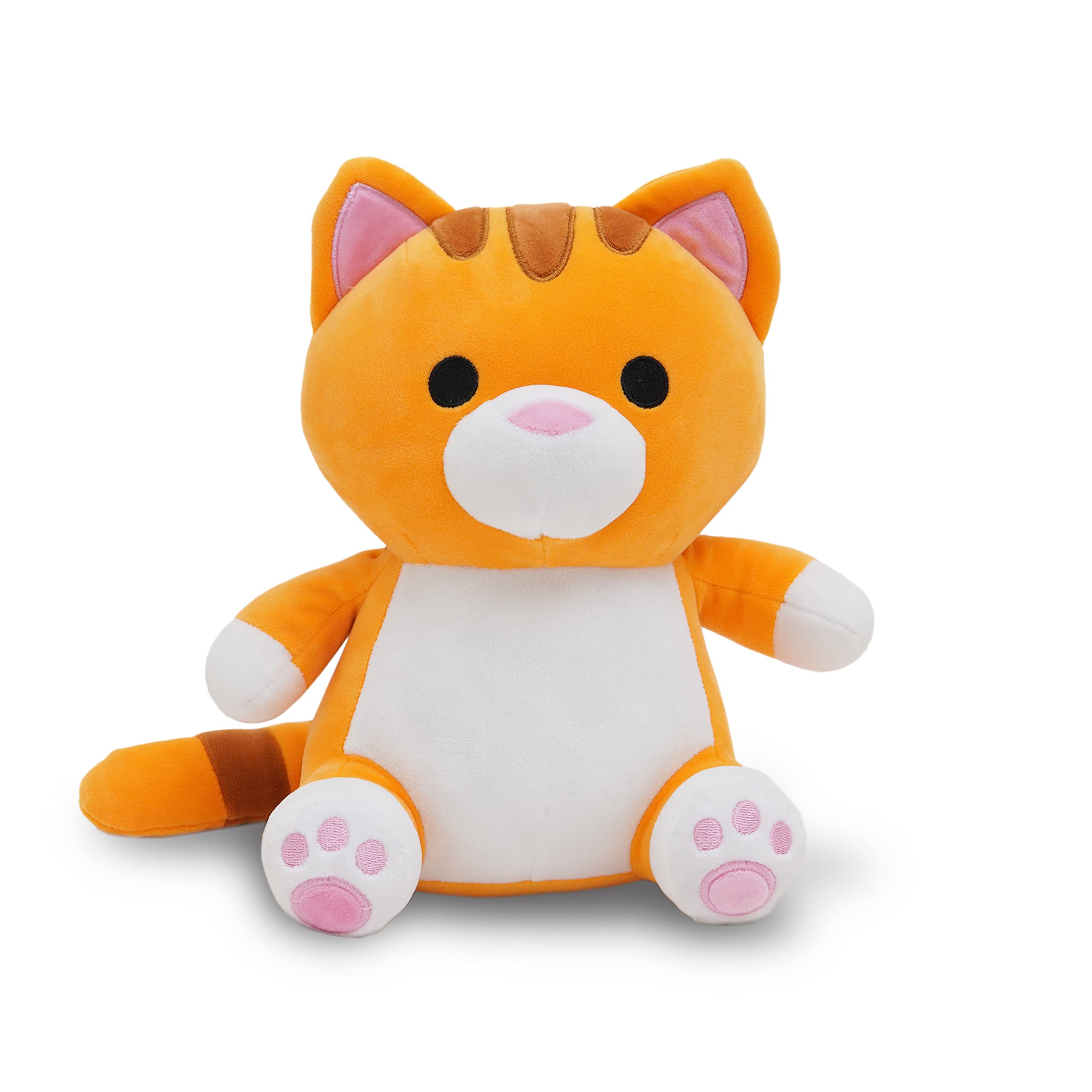 Avocatt Orange Cat Plush Toy - 10 Inches Plushie Stuffed Animal - Hug and Cuddle with Squishy Soft Fabric and Stuffing - Cute Cat Gift for Boys and Girls