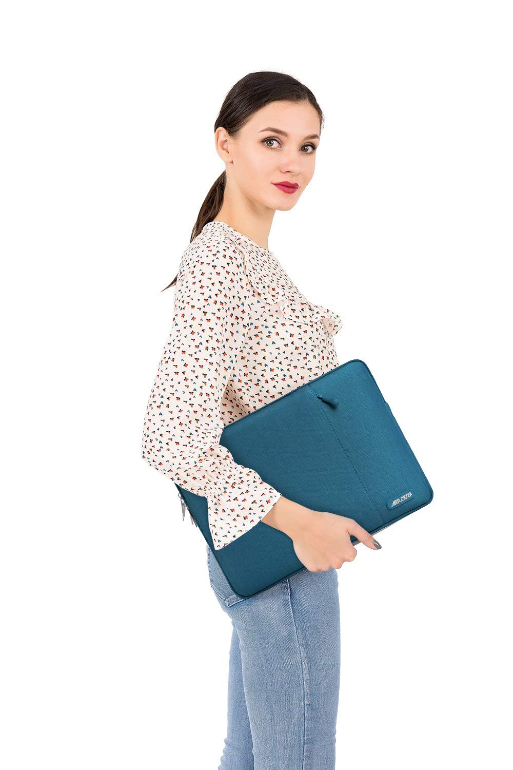 MOSISO Tablet Sleeve Case Compatible with iPad 10th 10.9 inch 2022 / iPad Air 5th 10.9 / iPad Pro 11 M2 / iPad 9/8/7 10.2 / iPad Air 4 10.9/Air 3 10.5 / iPad 9.7, Polyester Vertical Bag, Deep Teal