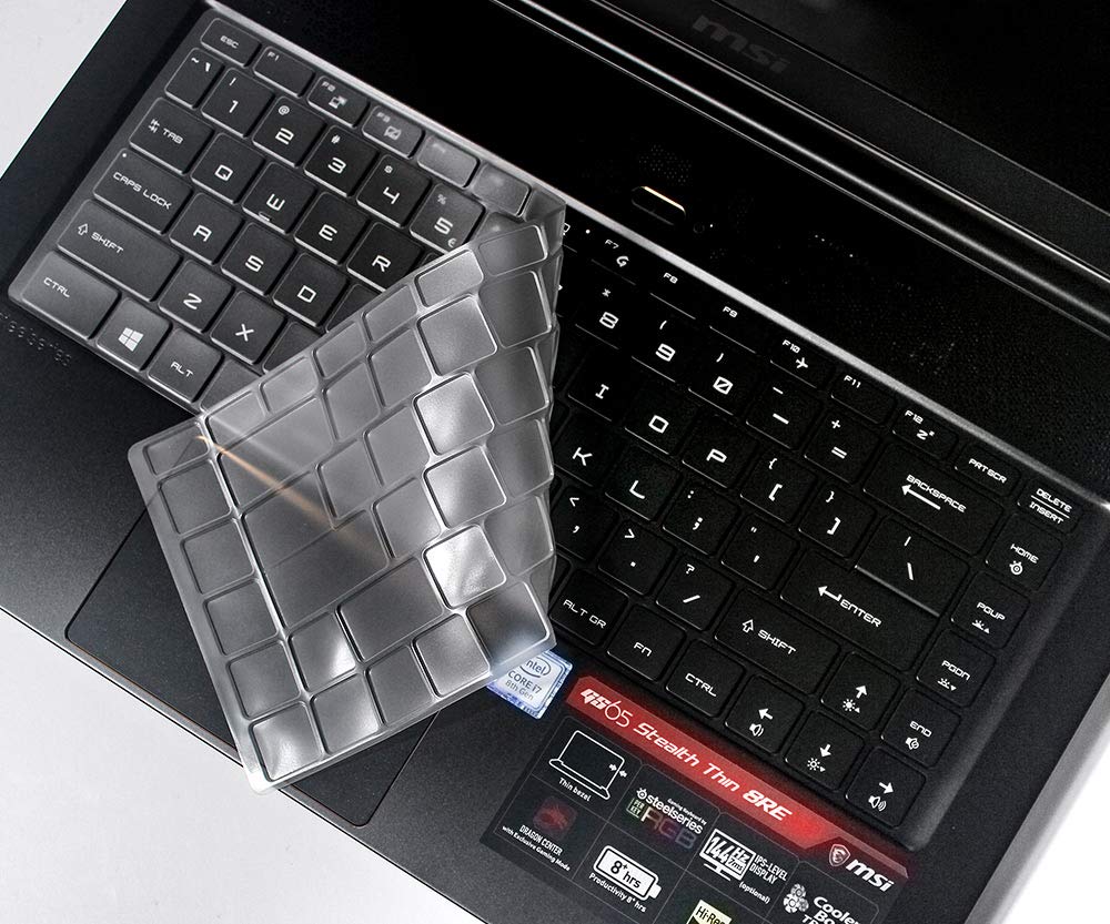 imComor for MSI GS65 GF63 PS63 Keyboard Cover Soft Ultra Thin Clear Skin for MSI GS65 GF63 Stealth Thin 15.6", MSI PS63 P65 WP65 WS65 15.6 Inch/MSI PS42 14 Inch Gaming Laptop Keyboard Protector Skin