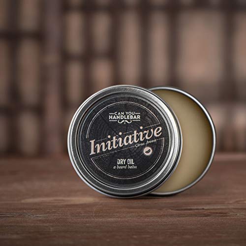 Citrus Beard Balm - Initiative (Citrus Bergamot Lavender Scent) - Beard Balm | Dry Oil Beard Conditioner | 2 Oz Stainless Steel Tin