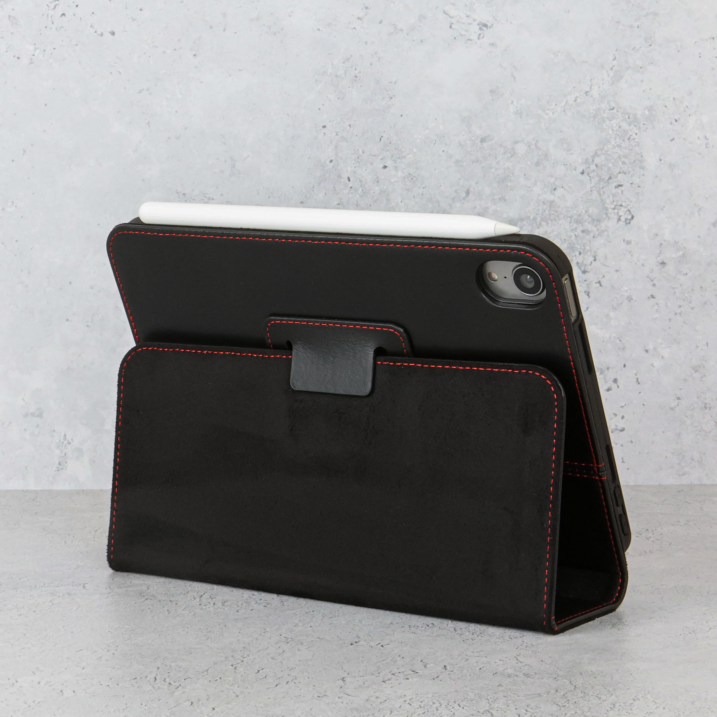 Casemade Real Leather Case Compatible with iPad Mini 7 (A17 Pro) / 6th Gen (2021) - Full-Grain Leather Cover, Auto Sleep/Wake, Dual Stand Position (Tan)