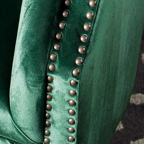 Christopher Knight Home Akira Velvet Club Chair, Emerald 29.6D x 33W x 30.25H in