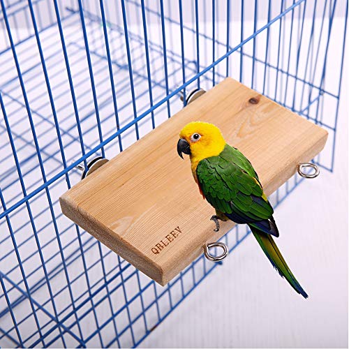 Natural Wood Pet Parrot Perch Stand for Bird Cageļ¼Small Animals Platform Shelf Paw Grinding Stick Wooden Chewing Toys Cage Playpen Accessoriesļ¼Play Exercise Gym Toys for Parakeet Conure Hamster Mouse