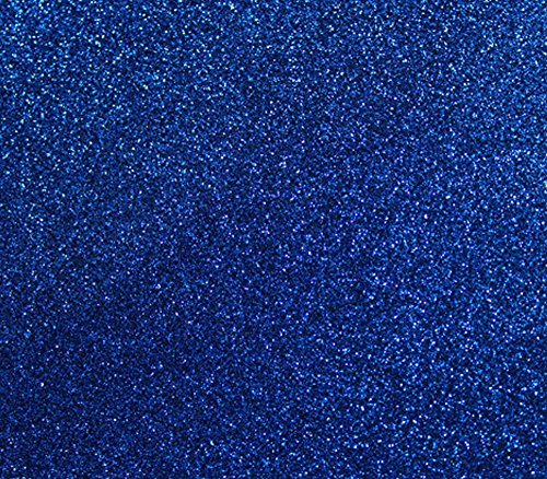Chunky Glitter Stardust Crafting Sparkle Faux Leather Shiny 3D Fabric for Hair Bows, Hair Clips & Bag, Pouch, Earring /54" W/by The Yard (Royal Blue)