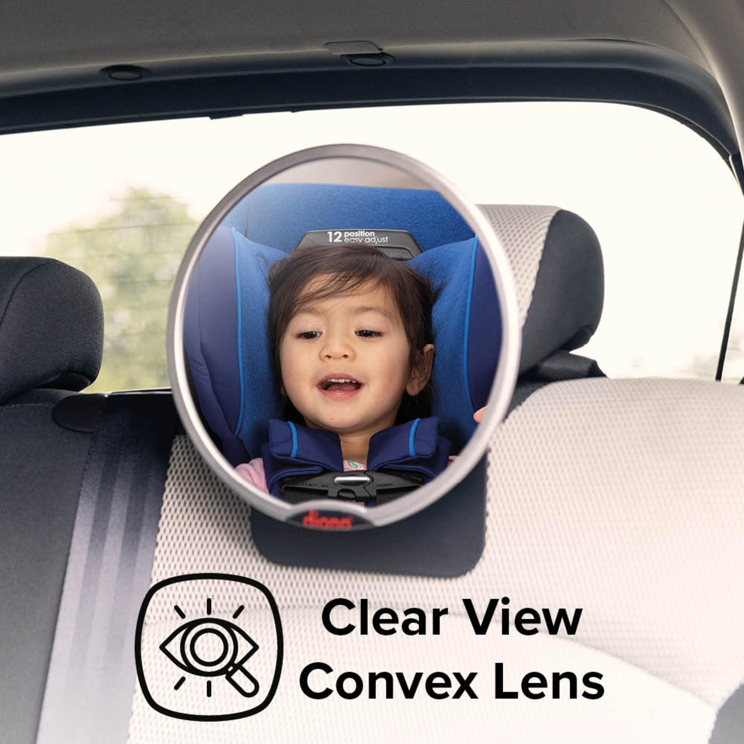 Diono Baby Car Mirror 2 Pack, Includes Safety Car Seat Mirror for Rear Facing Infant & See Me Too Rear View Baby Mirror Both Fully Adjustable with Wide Crystal Clear View, Shatterproof, Crash Tested