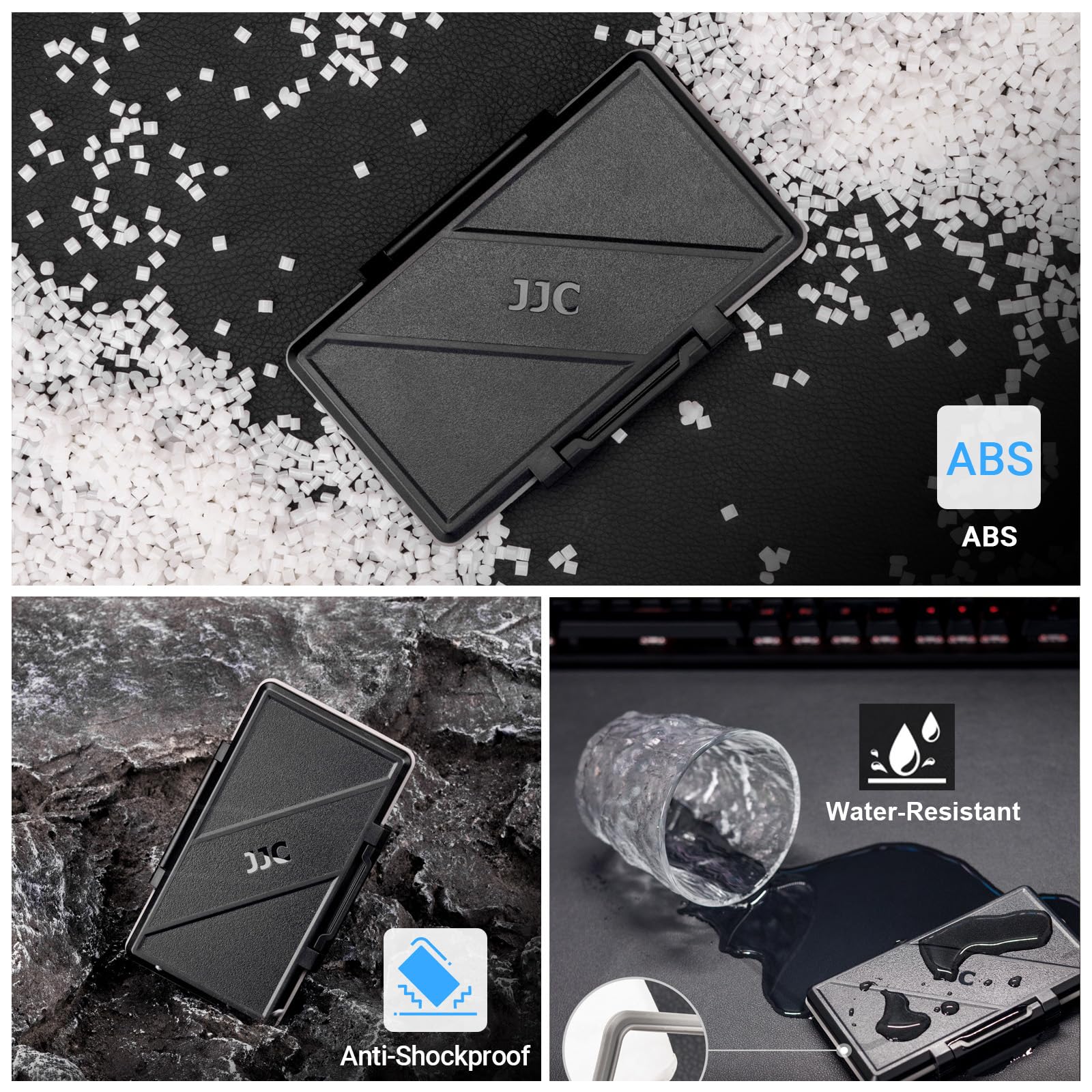 36 Slots Memory Card Case Water-Resistant Anti-Shock Memory Card Wallet for 24 Micro SD SDXC SDHC TF Cards and 12 SD SDXC SDHC Cards