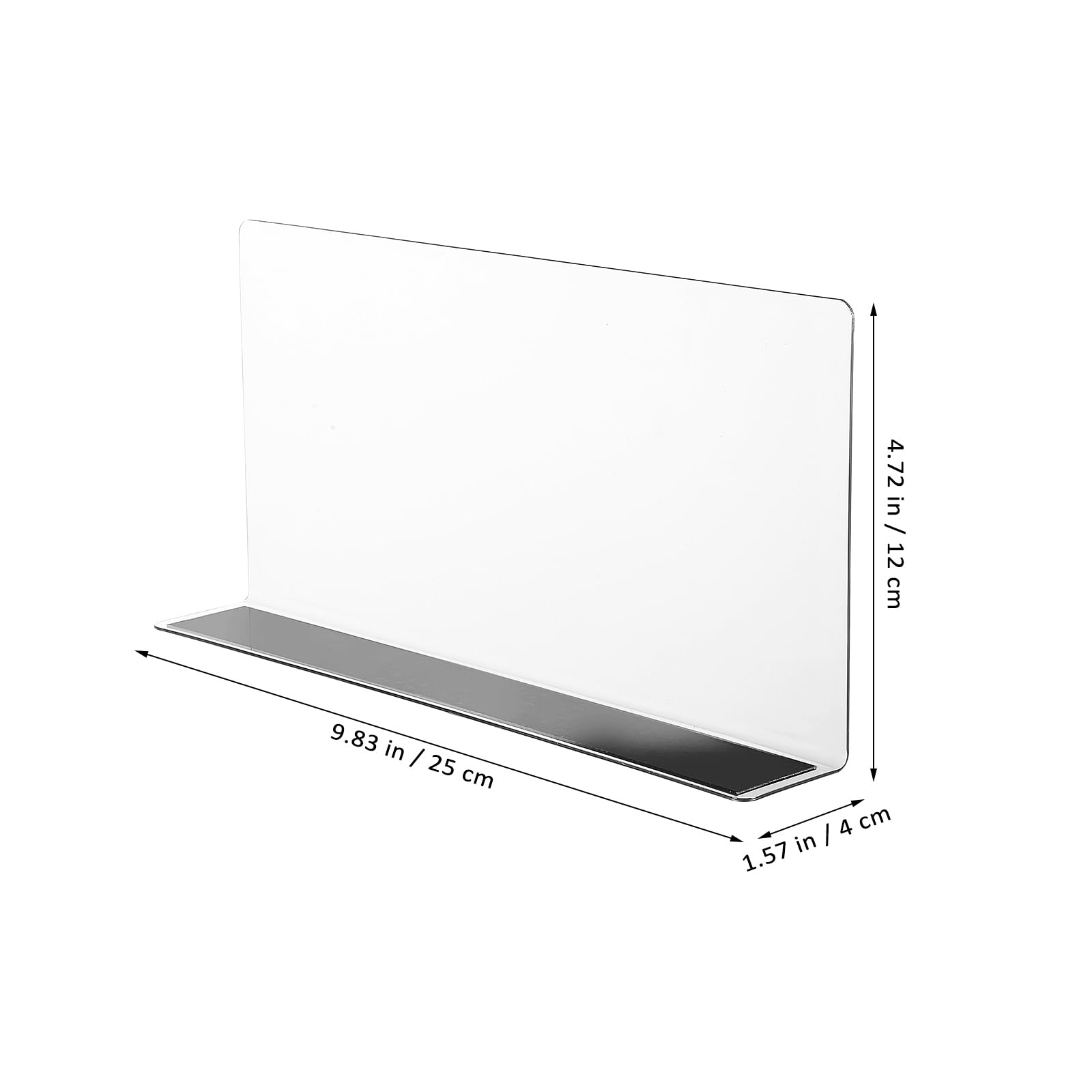 Baluue 6Pcs Clear Shelf Dividers, Magnetic Shelf Divider Organizer, Multi-Function Closets Separator Clapboard for Supermarket Goods Commodity Dividers 12cm