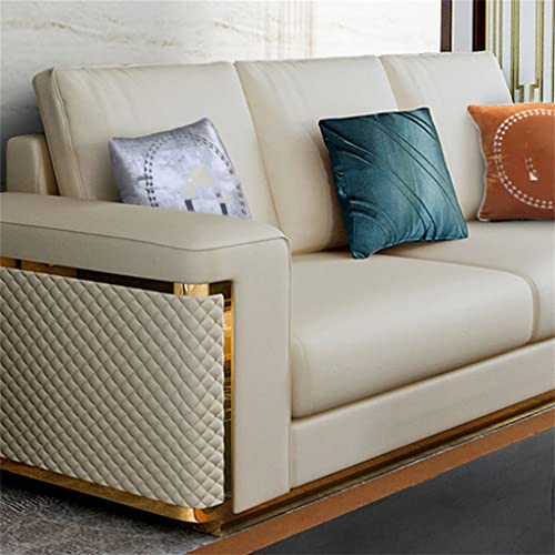 BHVXW Living Room 3 Seat Lounge Sofa Mid-Century Sofa Modular Furniture First Floor Upholstered Leather Sofa