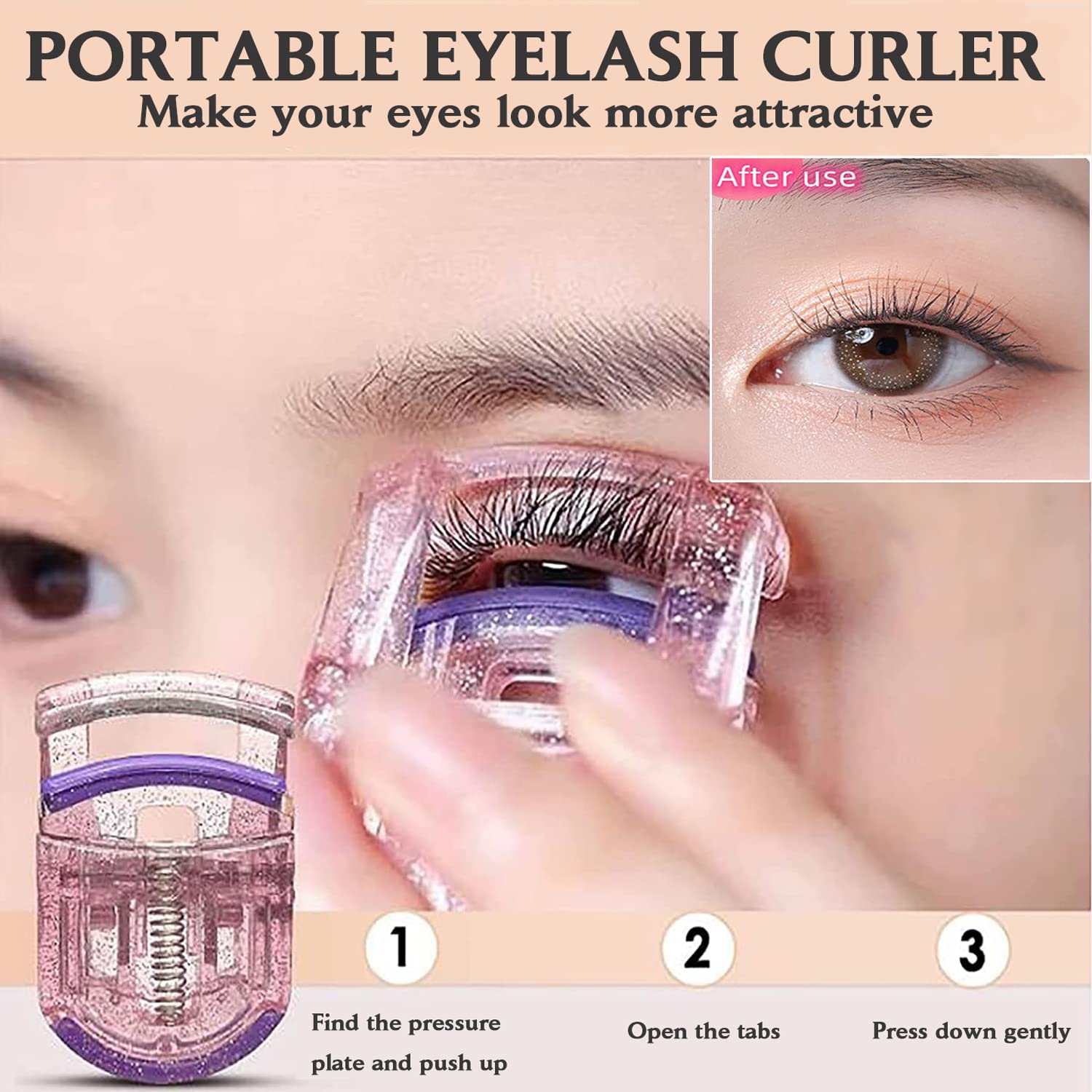 4Pcs Eurmali Eyelash Applicator Tool, Lash Clip Applicator with Silicone Clip Design, Portable Mini Lash Clip and Lash Applicator Tool, Beginner Friendly Eye Lash Separator Tool