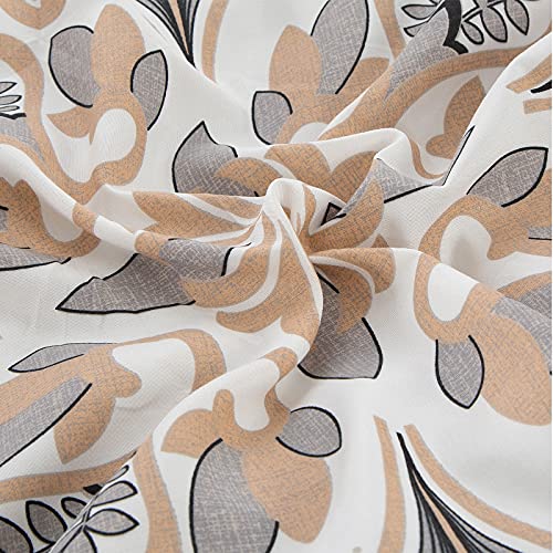 EMME Botanical Floral Comforter Set with Sheets Queen Size 7 Pieces,Brushed Microfiber Bed in a Bag, Ultra Soft and Comfortable Bedding Set for Girls (White Floral, 7-Piece Full/Queen)