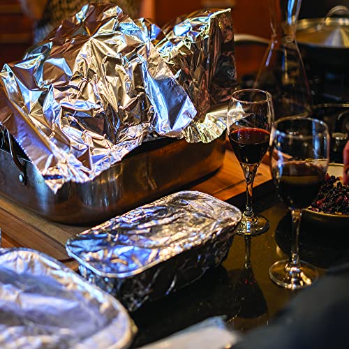 Crystal by Crystalware Aluminum Foil Sheets - Precut Foil Sheets - Pop Up Foil Sheets for Storing, Cooking Food - Premium Aluminum Foil Wraps - Single Foil Sheets 9" x 10.75" - 500 Sheets