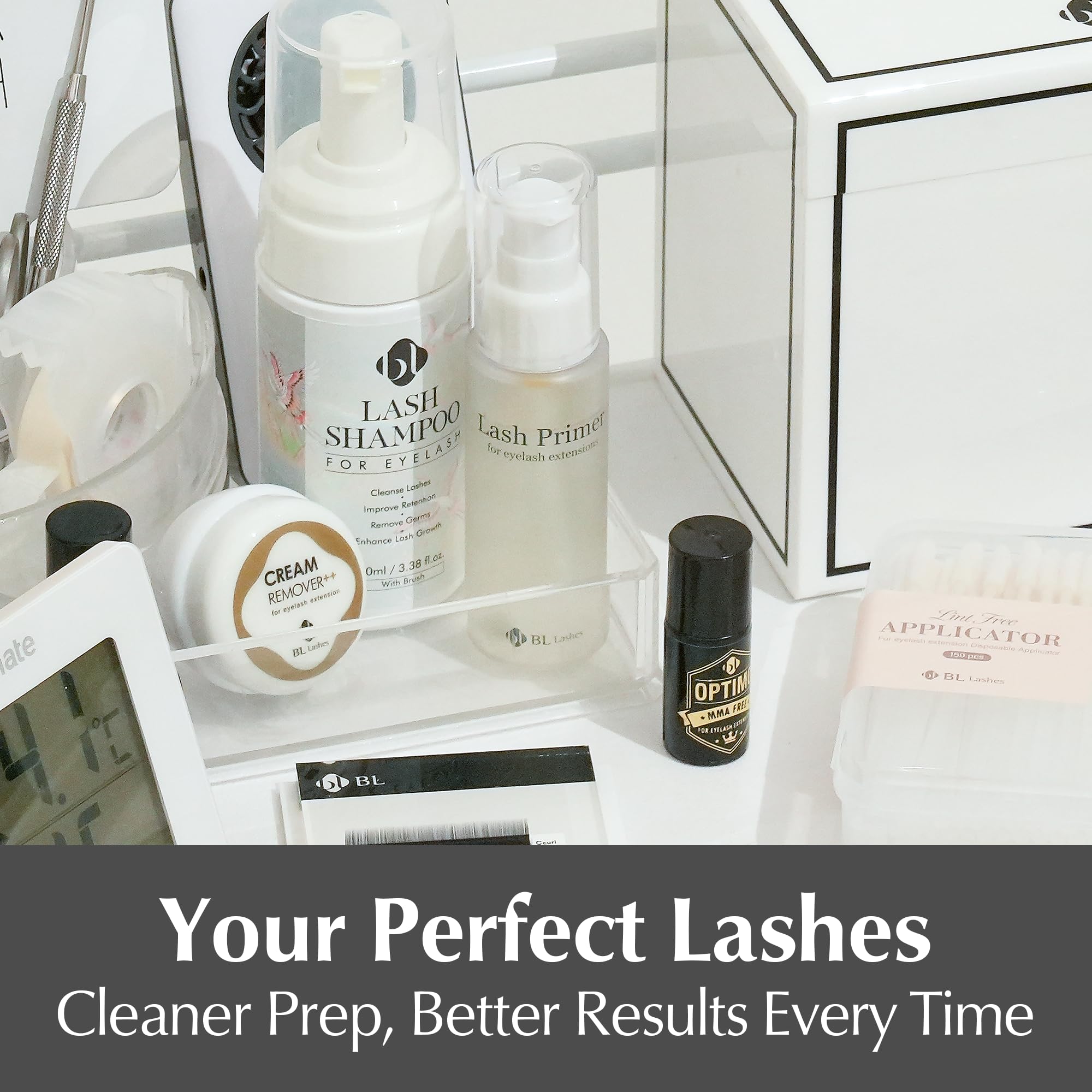 BL Lashes Primer for Eyelash Extensions | Removes Oils & Residue | Oil-Free for Stronger Adhesive Bonding | Speeds Up Application Time | Professional Use & Gentle on Sensitive Skin (50ml, 1.69 fl.oz)