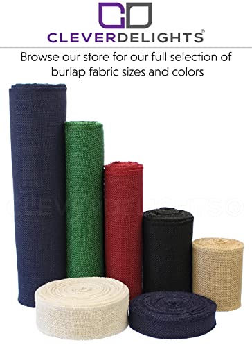CleverDelights 9" Green Burlap Roll - Finished Edges - 5 Yards - Jute Burlap Fabric