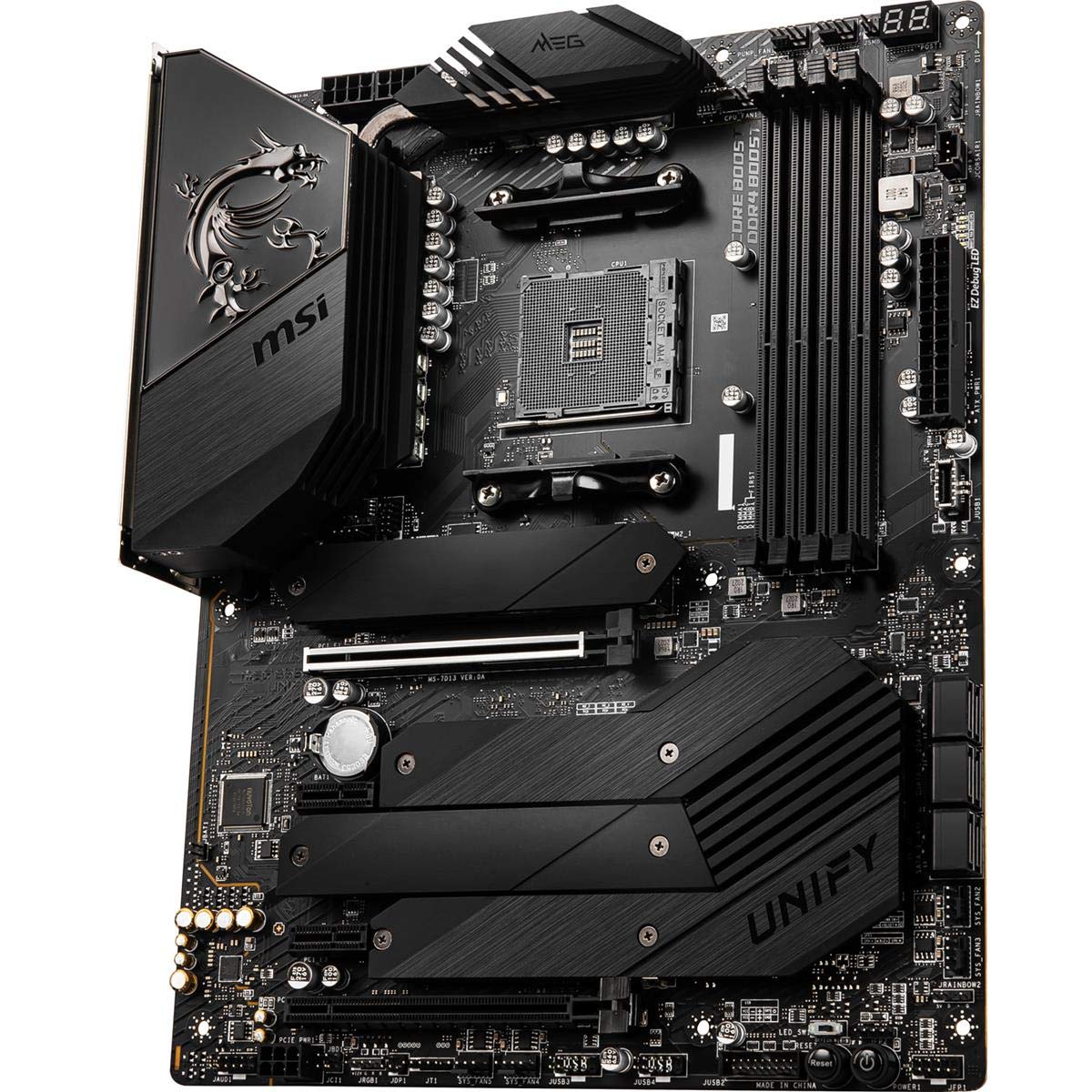 MSI MEG B550 UNIFY Gaming Motherboard (AMD AM4, DDR4, PCIe 4.0, SATA 6Gb/s, Dual M.2, USB 3.2 Gen 2, HDMI, Wi-Fi 6 AX, ATX, AMD Ryzen 5000 Series Processors)