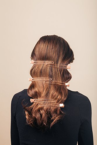 Kitsch Styling & Sectioning Hair Clips - Open Shape Alligator and Duck Billed Clips for Long & Short Hair | Roller Clips, 6 pcs (Gold)