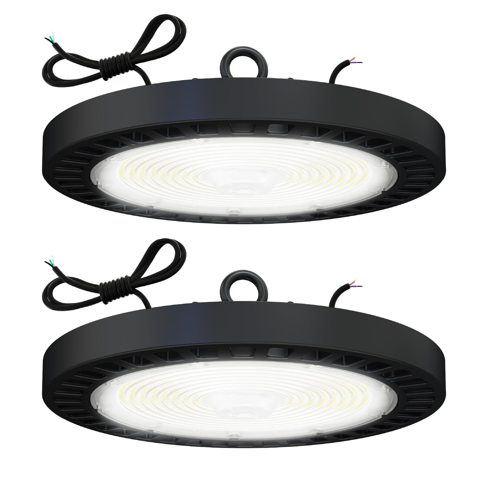 Sunco UFO LED High Bay Light, Lighting for Warehouse, 6500K True White, 200W, 29000 LM, 120-277VAC, Dimmable 0-10V, IP65 Waterproof Weatherproof, Super Bright, UL 2 Pack