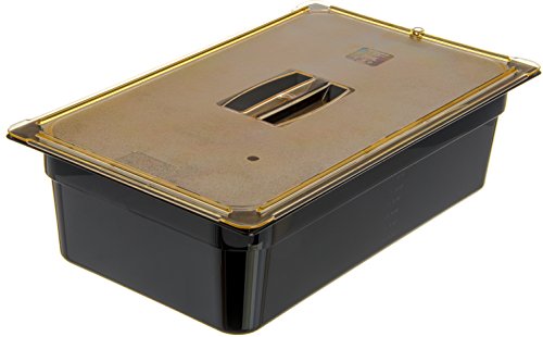 Carlisle FoodService Products 10410U13 StorPlus High Heat Universal Handled Food Pan Lid, Full Size, Amber