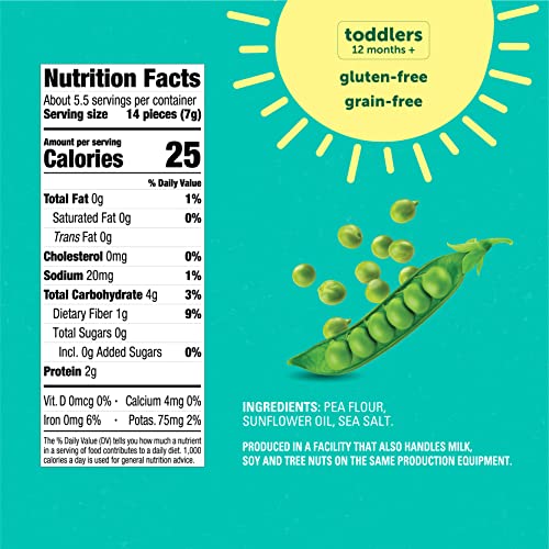 Beech-Nut Toddler Snacks, Original Crispeas Baked Pea Puffs, 1.4 oz Bag (7 Pack)
